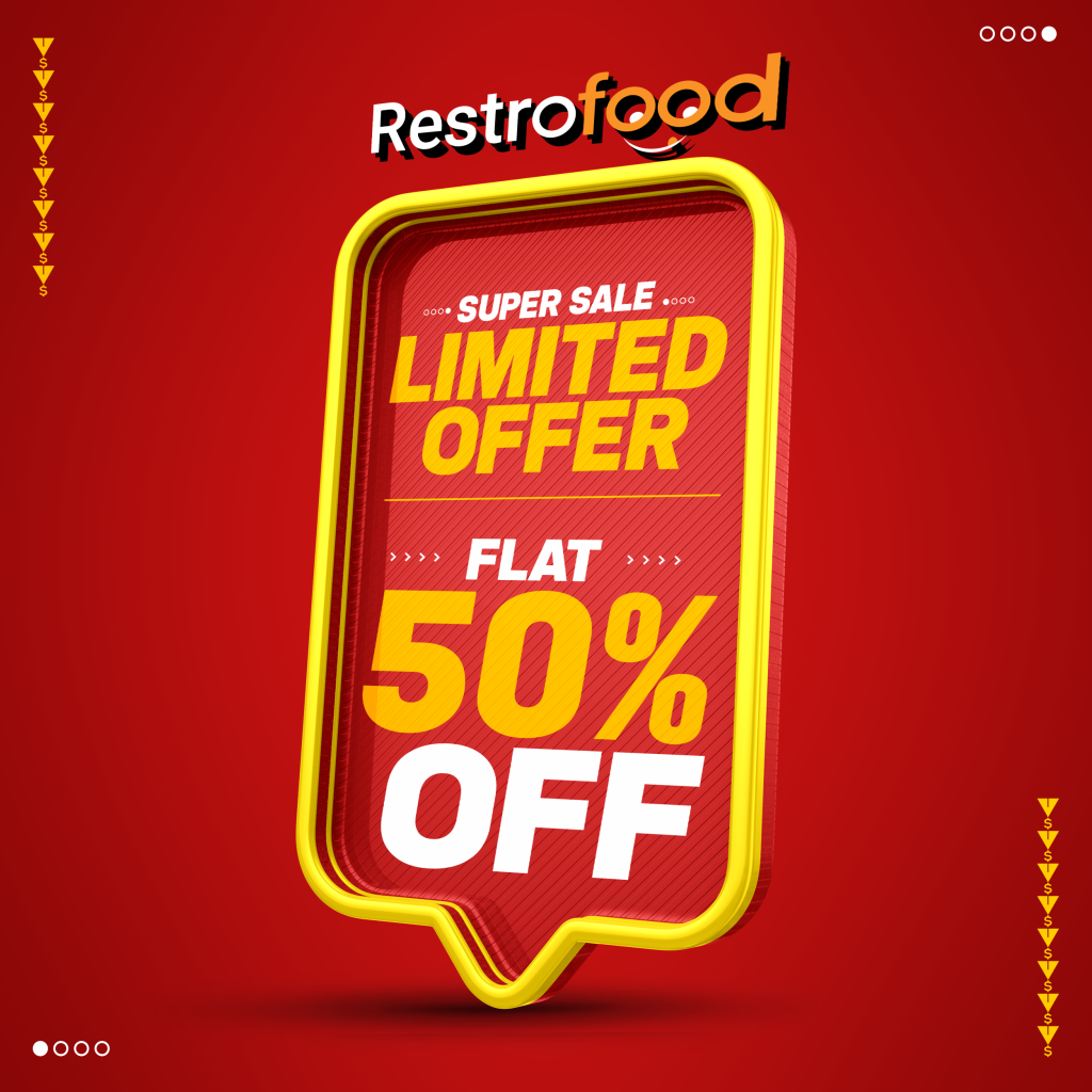 RestroFood Super Sale! Get A 50% Flat Discount, Coupon: SUPER50 ...